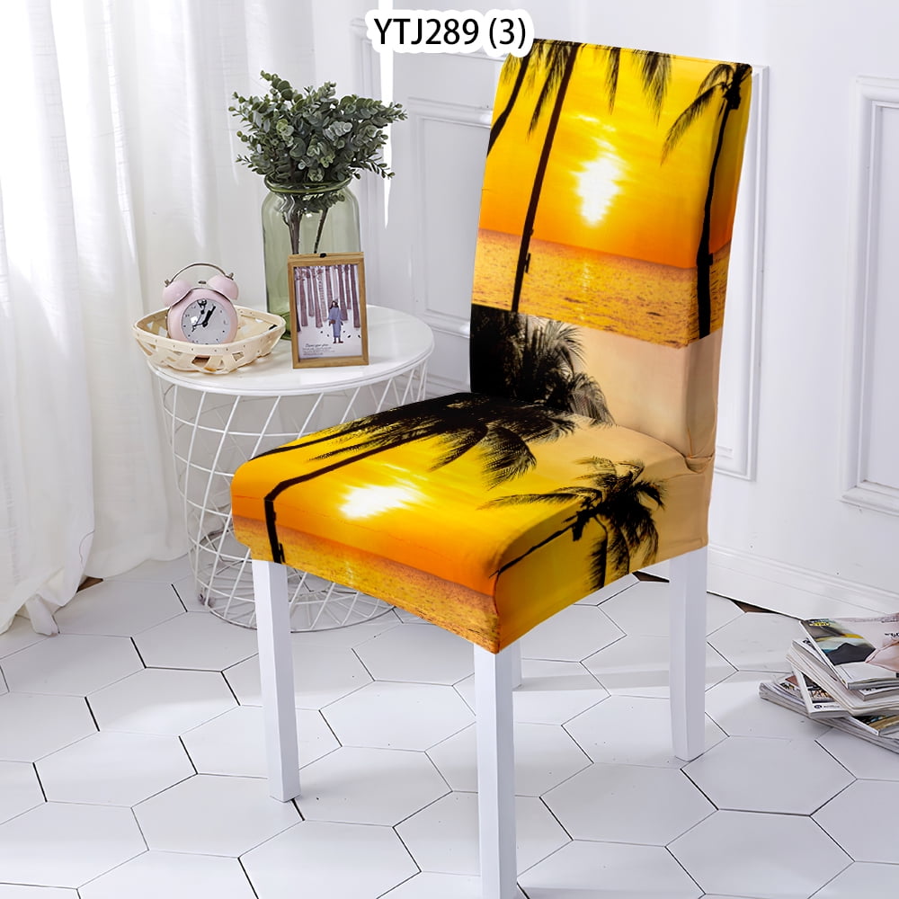 The Sea Spandex Chair Slipcover Chairs Covers Chairs Kitchen Spandex ...