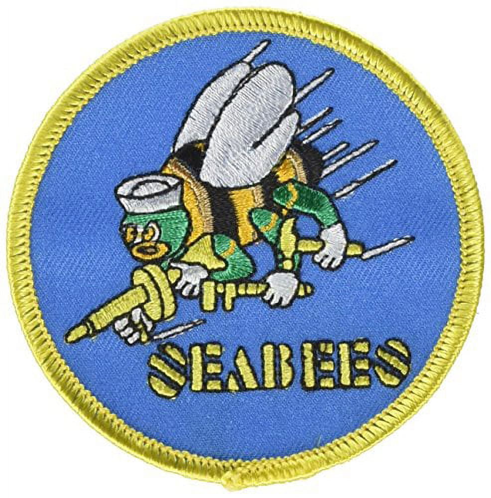 The Seabees PATCH, Superior Quality Iron-On / Saw-On Embroidered Patch ...