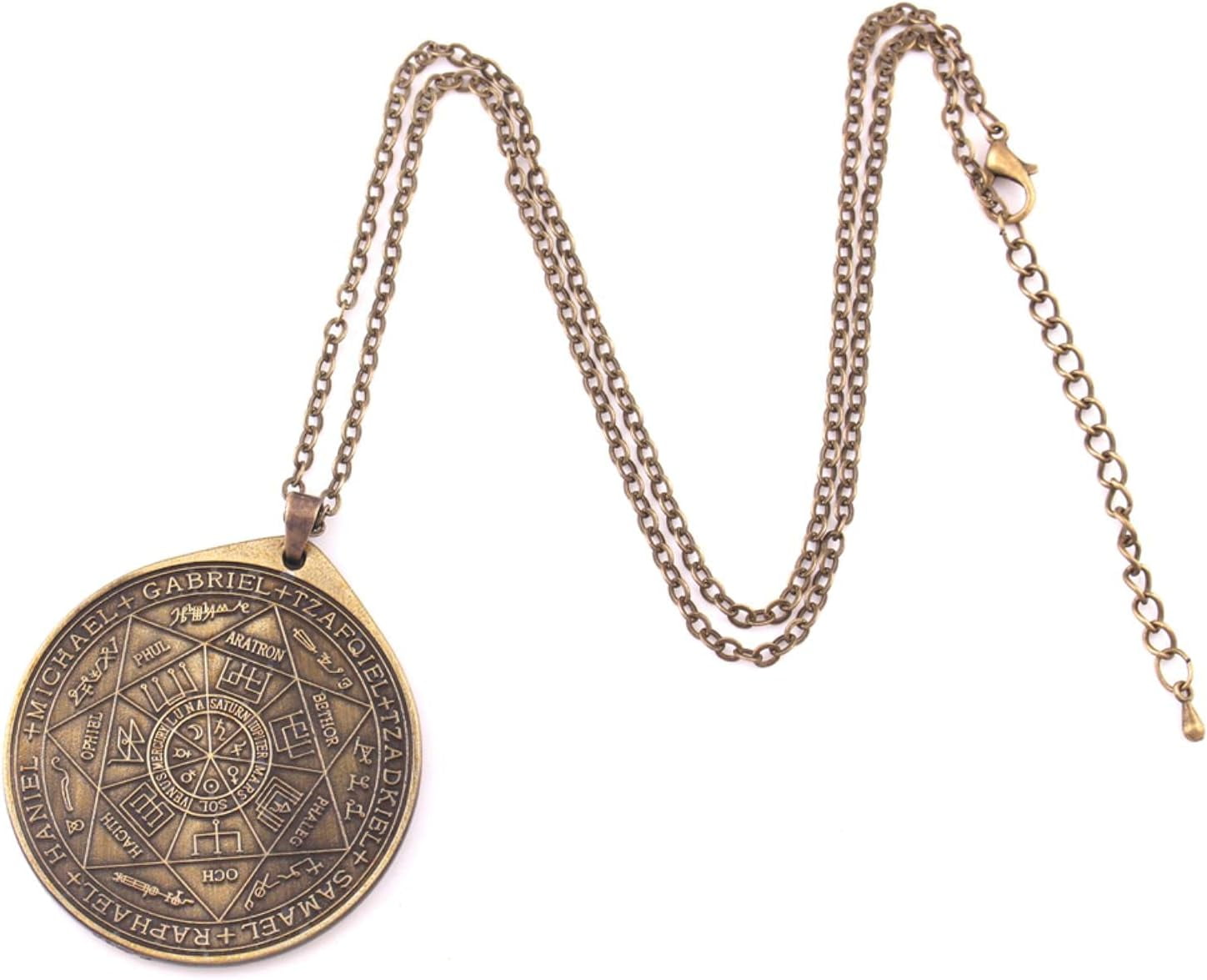 The Seal Of The Seven Archangel Solomon Kabbalah Alloy Pendant Necklace ...