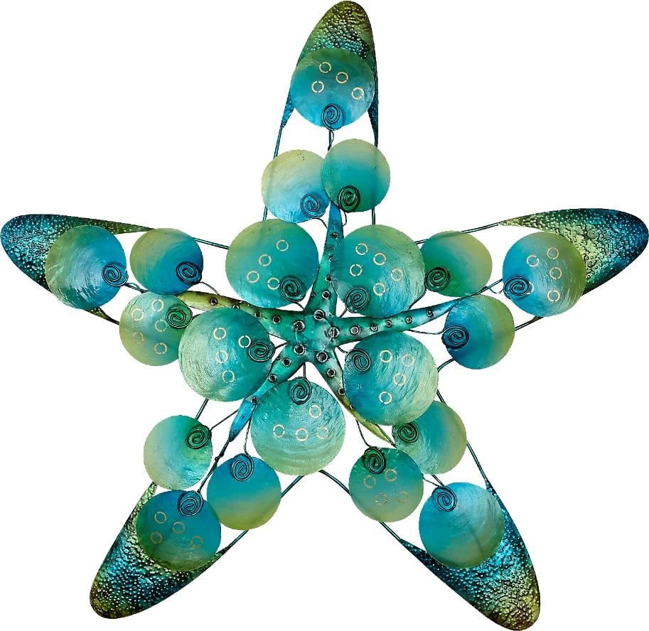 The Seashell Company Metal & Capiz Starfish Wall D√©cor in Discs, Wall ...
