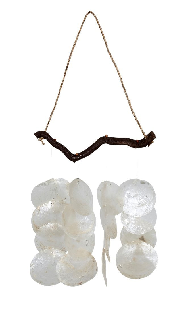 The Seashell Company Natural Placuna Shells Wind Chime 10x10 ...