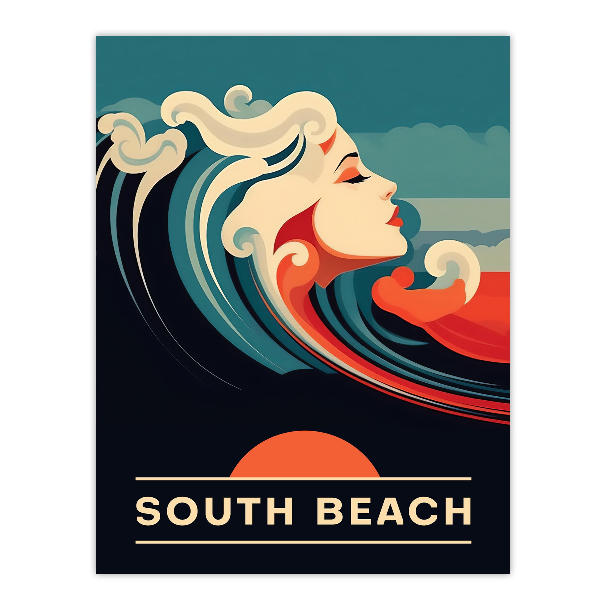 The Seaside Calls South Beach Miami Florida USA Sunset Woman of the ...