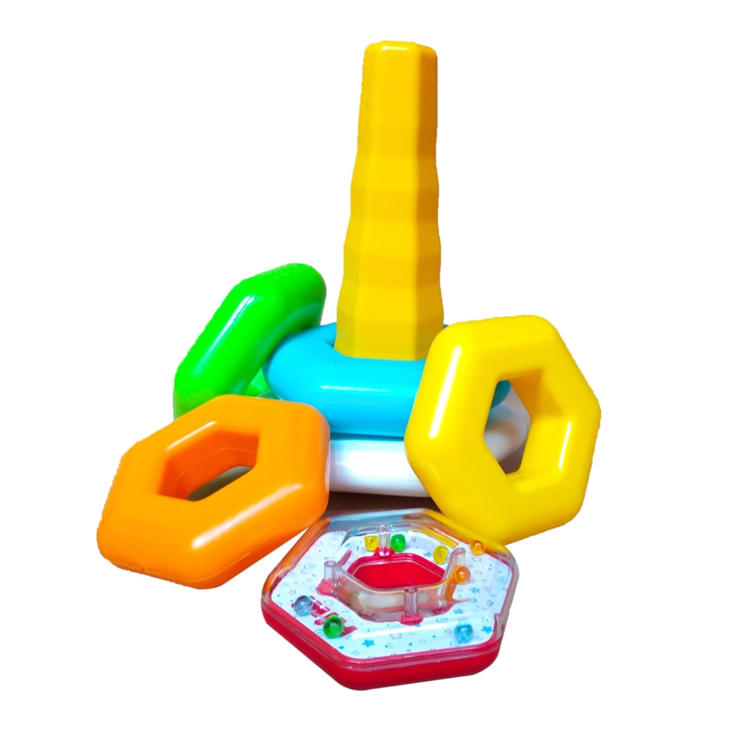 The Season Toys Hexagonal Rattle Ring Stacking Toy for Education Fun ...