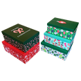 The Seasonal Shop Christmas Nesting Gift Boxes with Lids for Presents ...