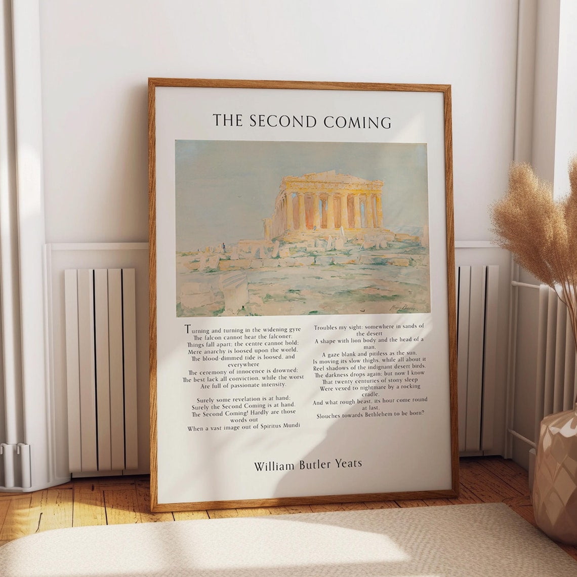 The Second Coming By William Butler Yeats - Classic Poem Art Poster ...