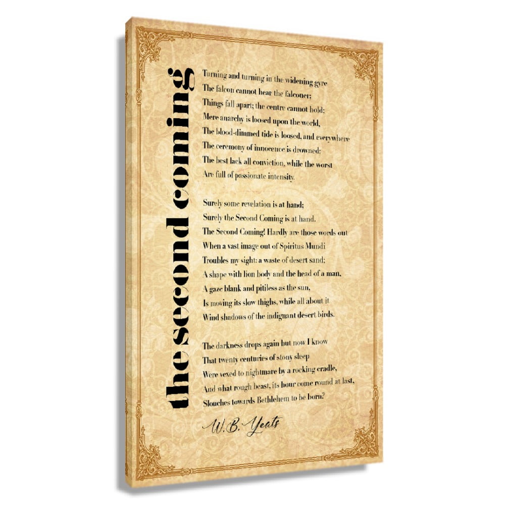 The Second Coming Poem 12x18 in Framed Wall Art, Poetry Poster ...
