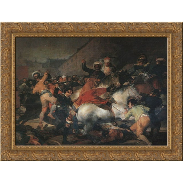 The Second of May 1808 24x20 Gold Ornate Wood Framed Canvas Art by Goya ...