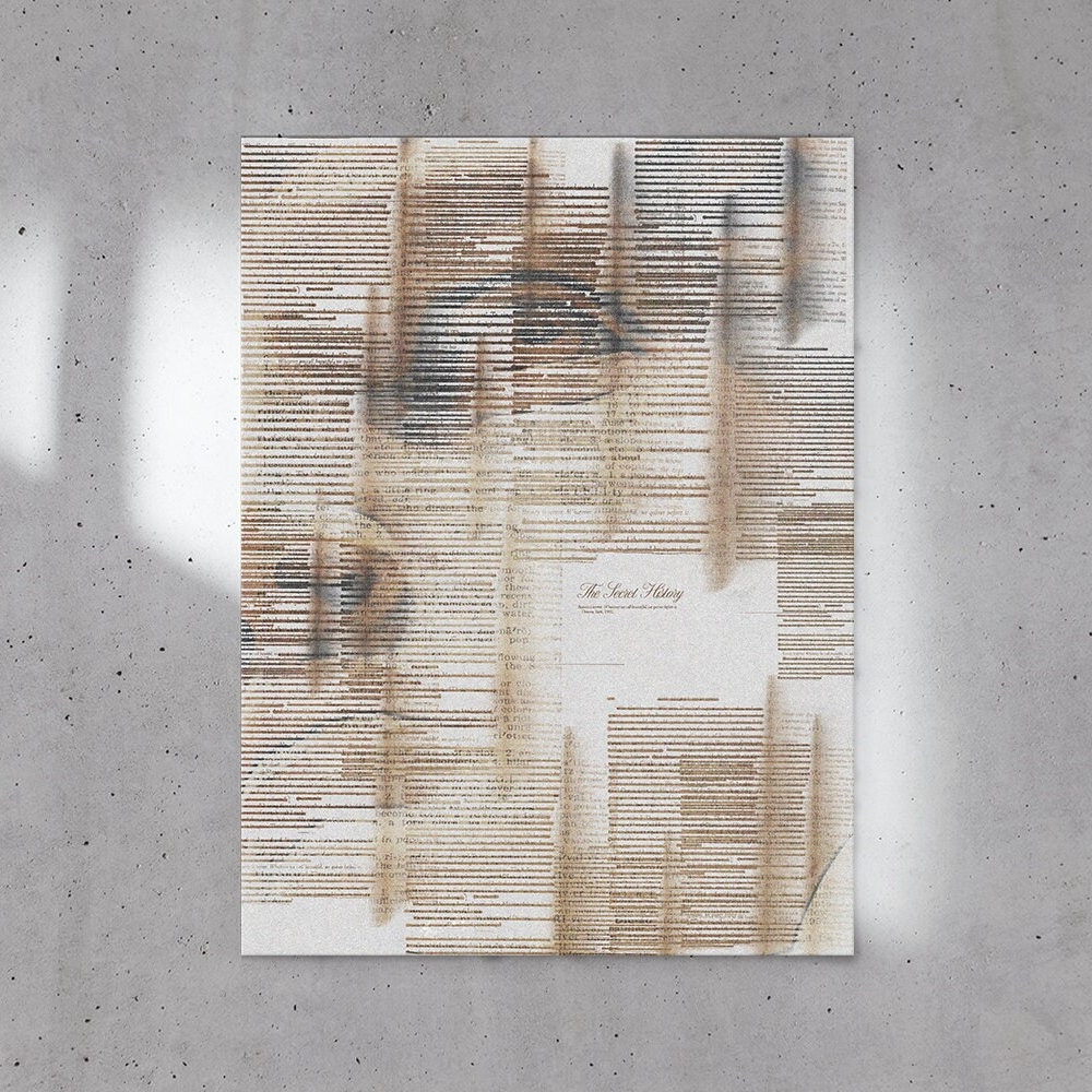 The Secret History Book Poster Digital Download, Original Design, Dark ...