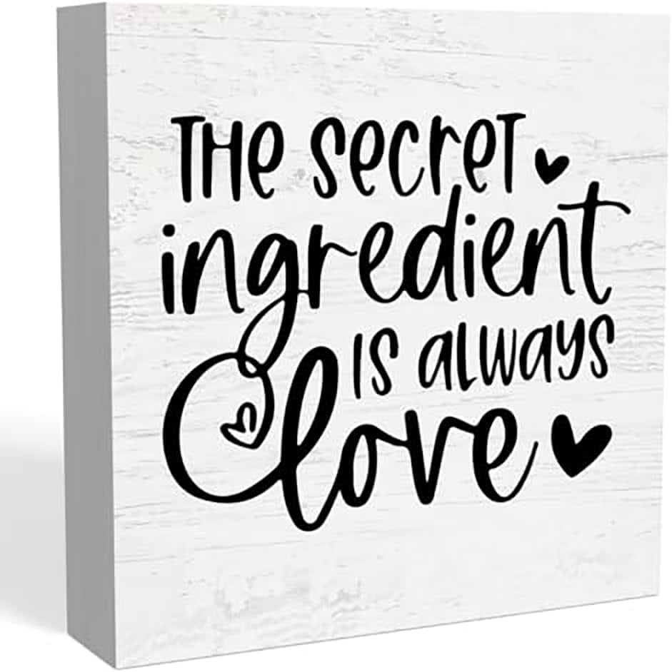 The Secret Ingredient Is Always Love Wooden Block Signs Rustic ...