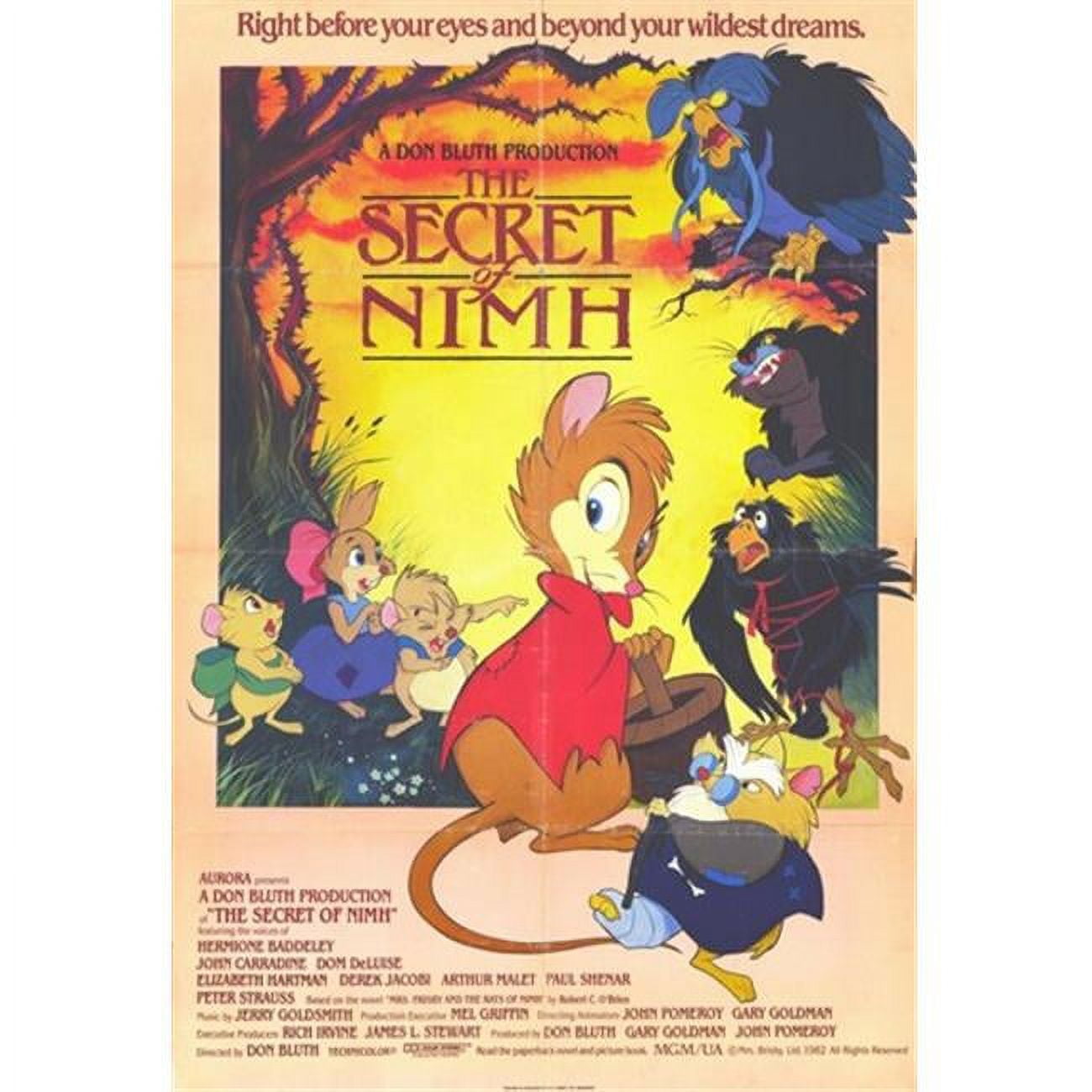 The Secret of Nimh Movie Poster - 11 x 17 in. - Walmart.com