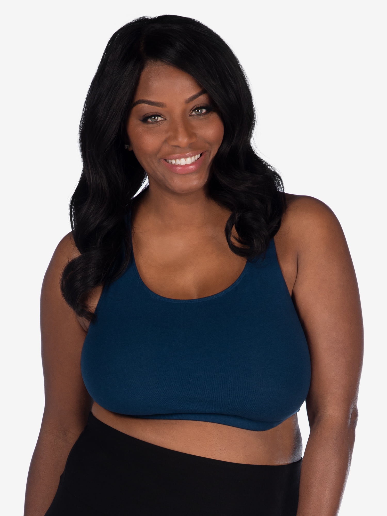The Serena - Cotton Wirefree Sports Bra - Walmart.com
