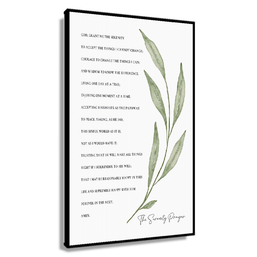 The Serenity Prayer Bible Verse Print Botanical Scripture Wall Art for ...