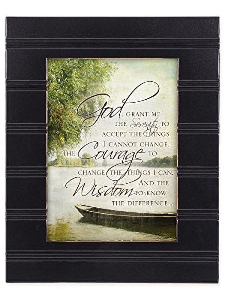 The Serenity Prayer Boat on a Lake Black 8 x 10 Sentimental Framed Art ...