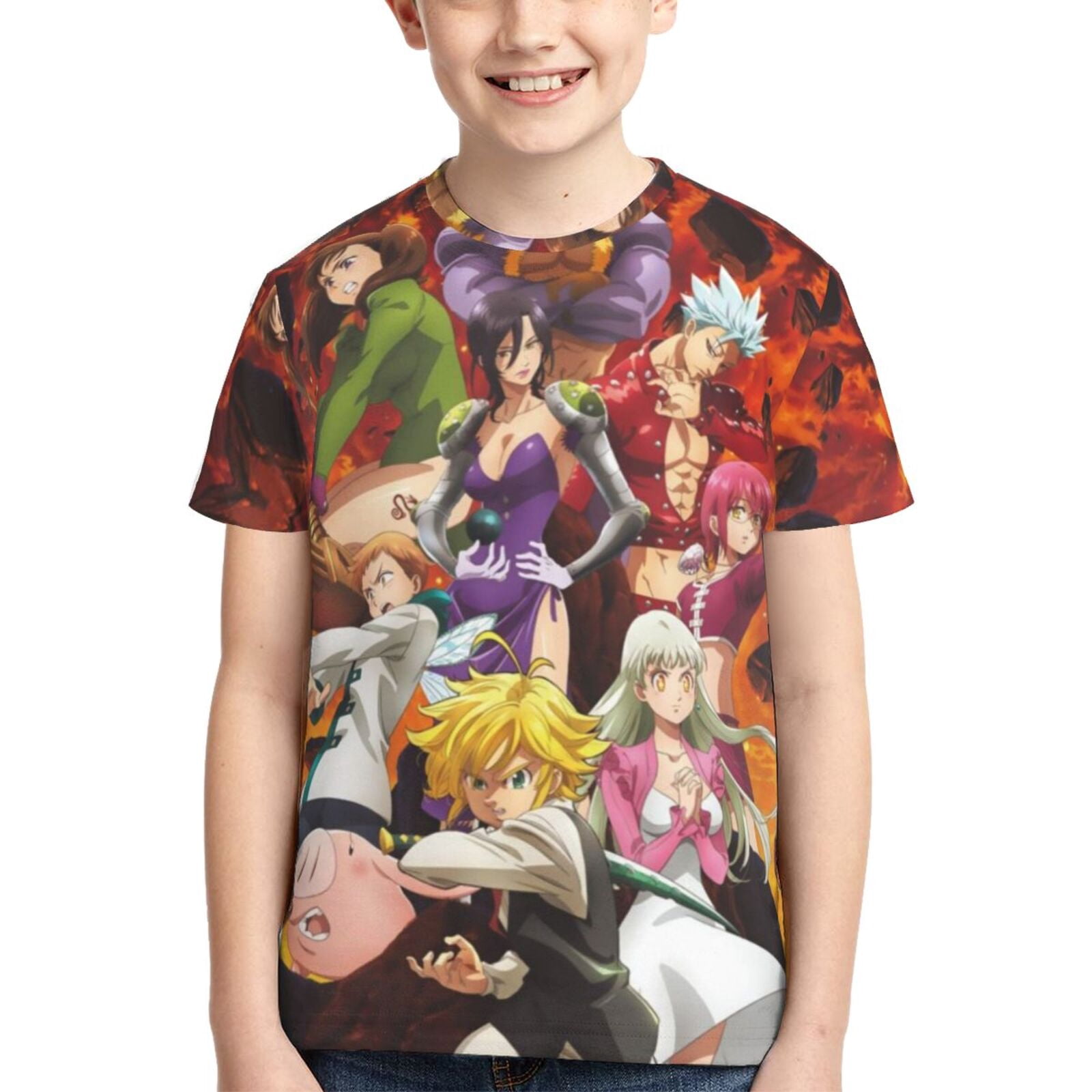 The Seven Deadly Sins 3d Printed T-Shirt Short Sleeve Tees Shirt For ...