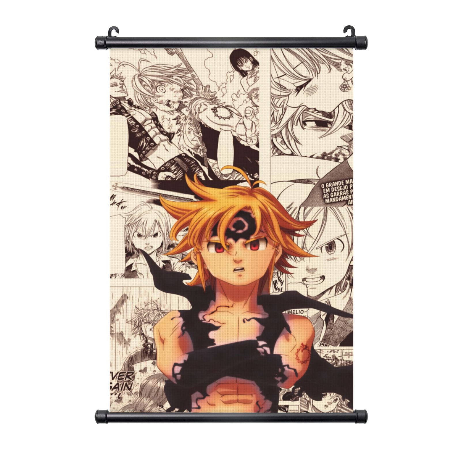 The Seven Deadly Sins Poster Plastic Shaft Wall Hanging Banner Artwork ...