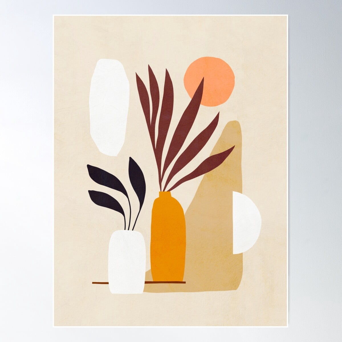 The Shapes Of Nature 1 Earthy Pastel Vibes Poster Wall Art, Modern Wall ...