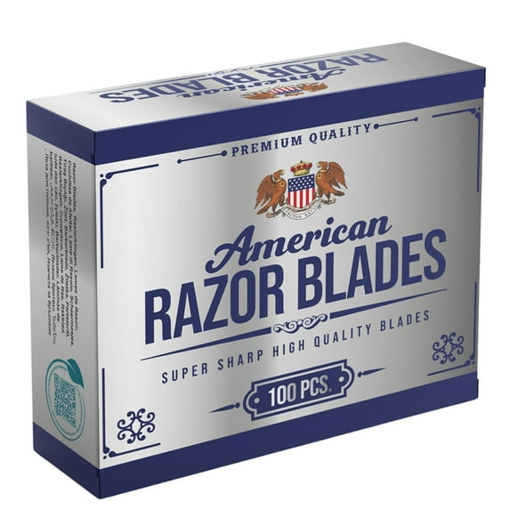 The Shave Factory American Razor Blades - Double Edge Razor Blade (100 ...