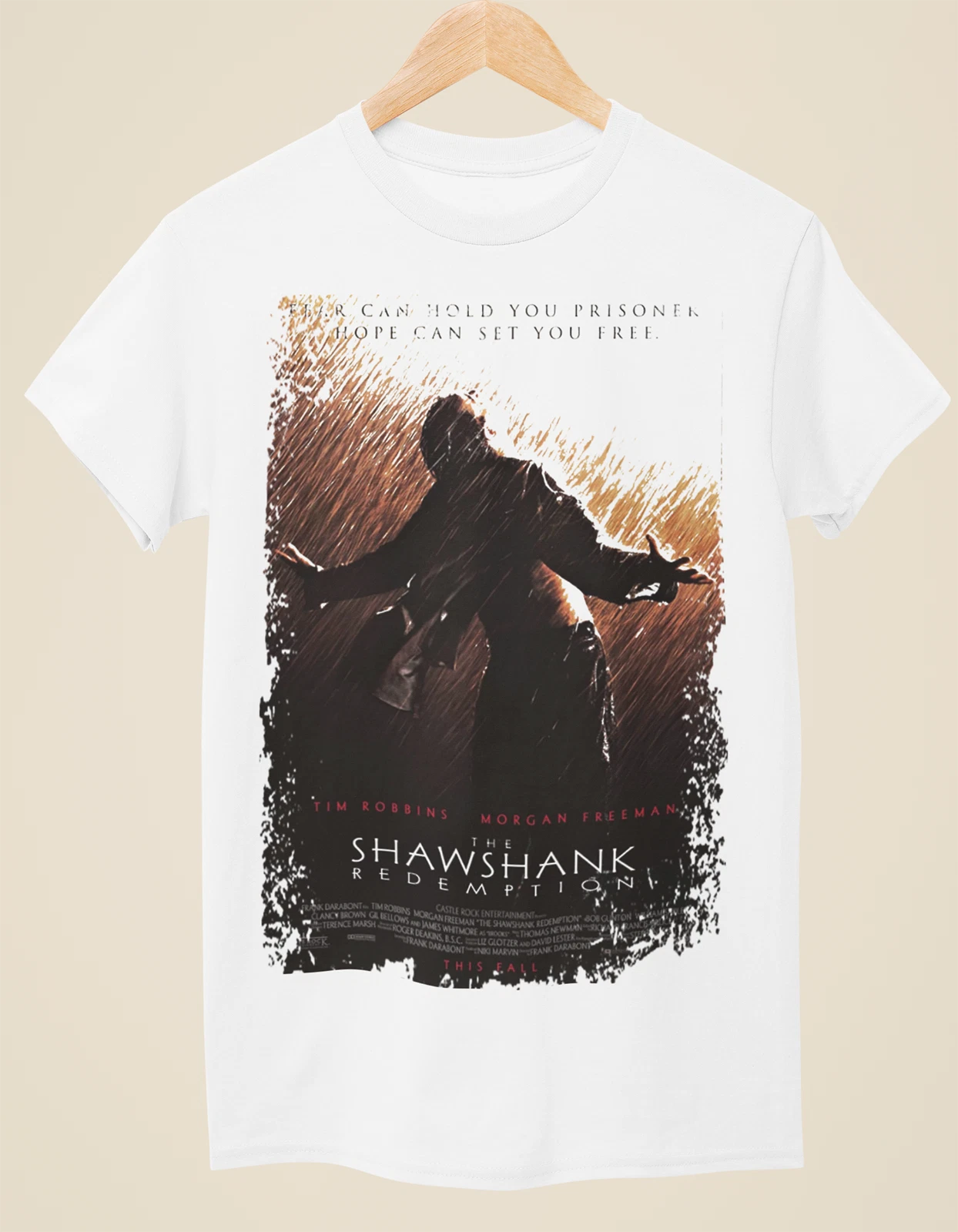 The Shawshank Redemption - Movie Poster Inspired Unisex White T-Shirt ...
