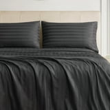 The Sheet Lab Regal Dreams Sheet Sets, 4-Piece Queen, Jet Black ...
