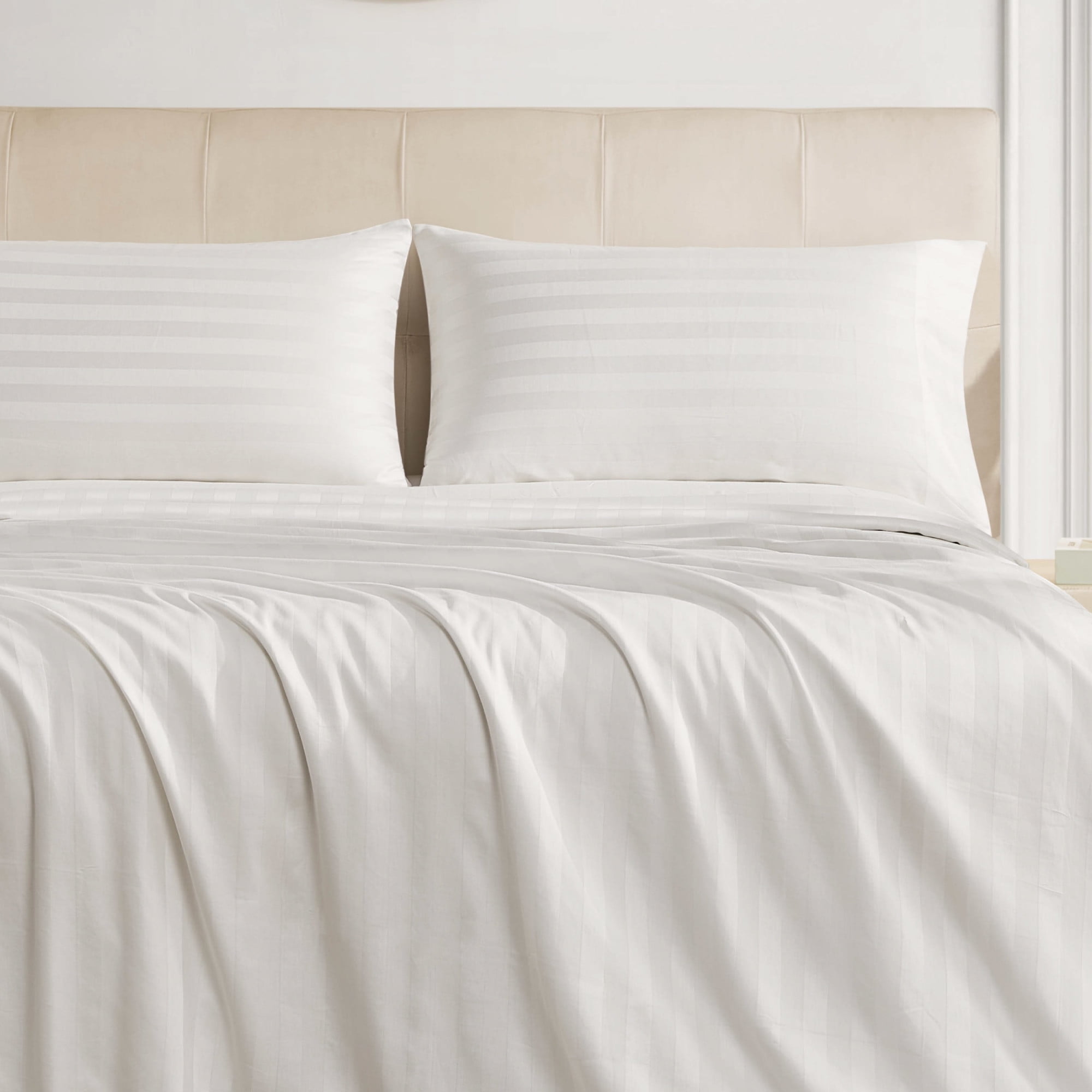The Sheet Lab Regal Dreams Sheet Sets, 4-Piece Queen, White - Walmart.com