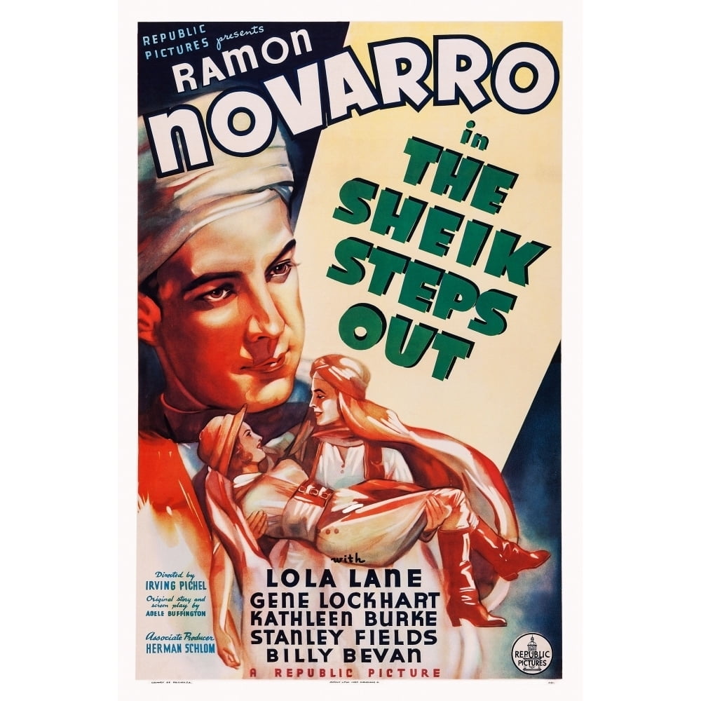The Sheik Steps Out Us Poster Art Lola Lane Ramon Novarro 1937 Movie ...