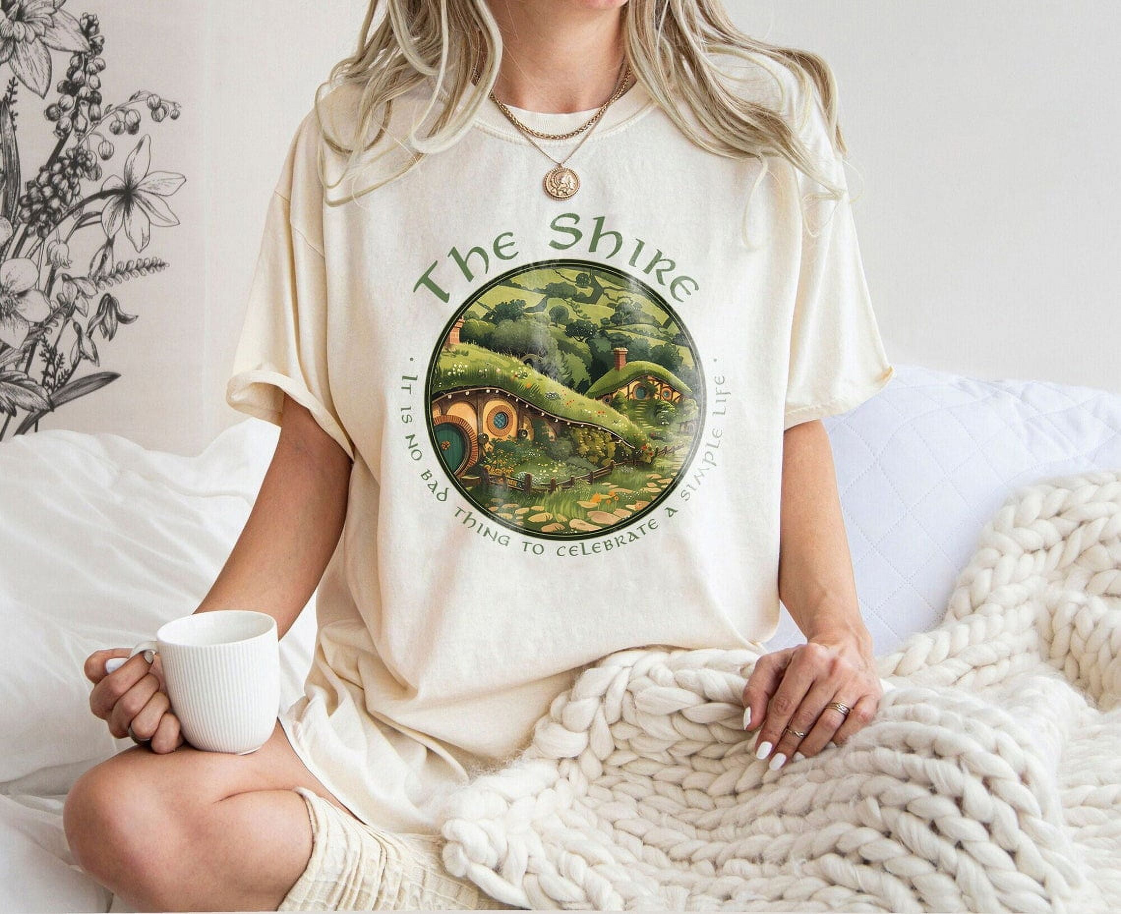 The Shire Lotr T-Shirt, Distressed Fantasy Merch, Hobbit Poster Shirt ...