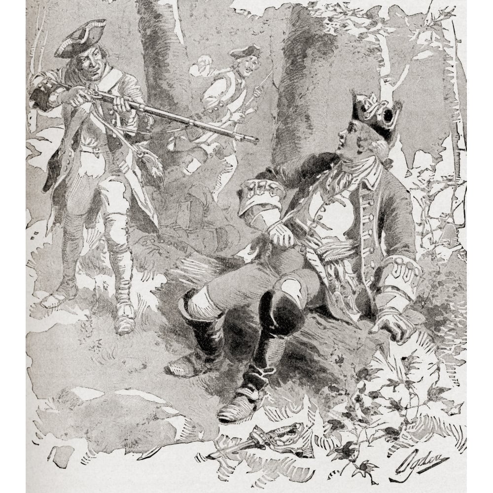 The Shooting Of Dieskau At The Battle Of Lake George 8 September 1755 ...