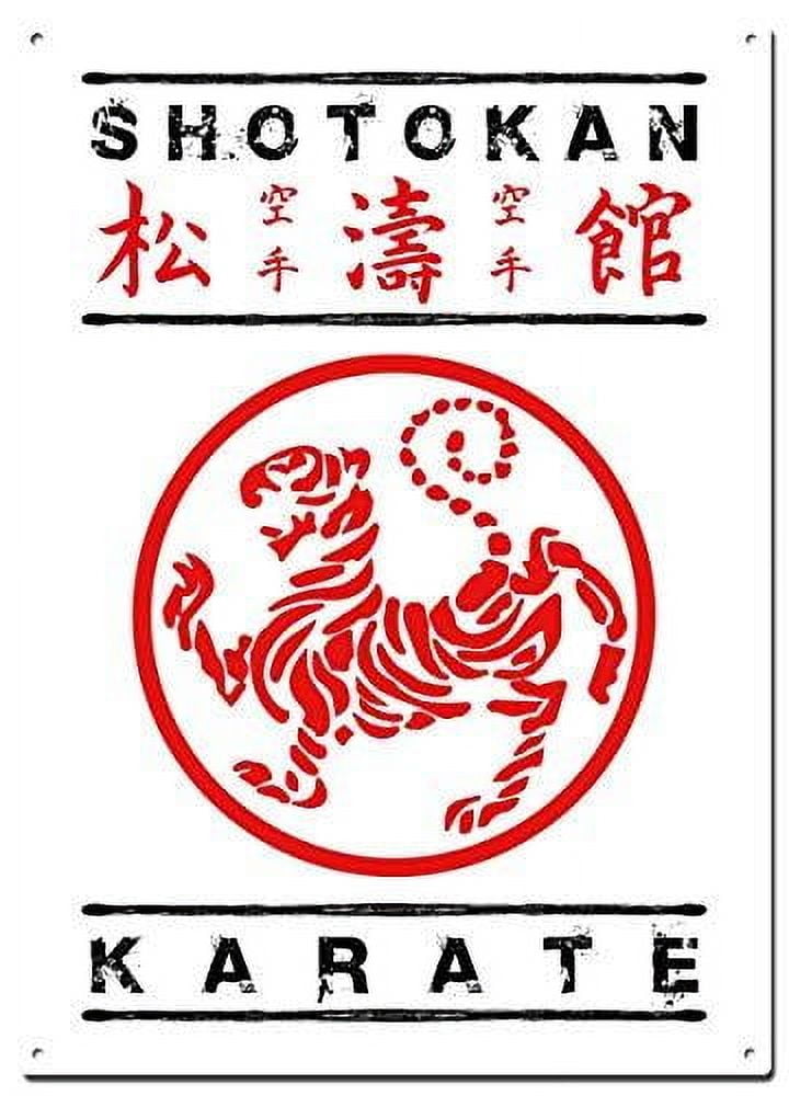 The Shotokan Karate Symbol with Kanji and Text Metal Tin Signs, Martial ...