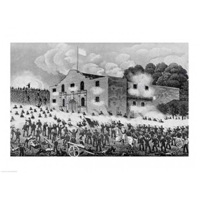The Siege of The Alamo Poster Print - 36 x 24 in. - Large - Walmart.com