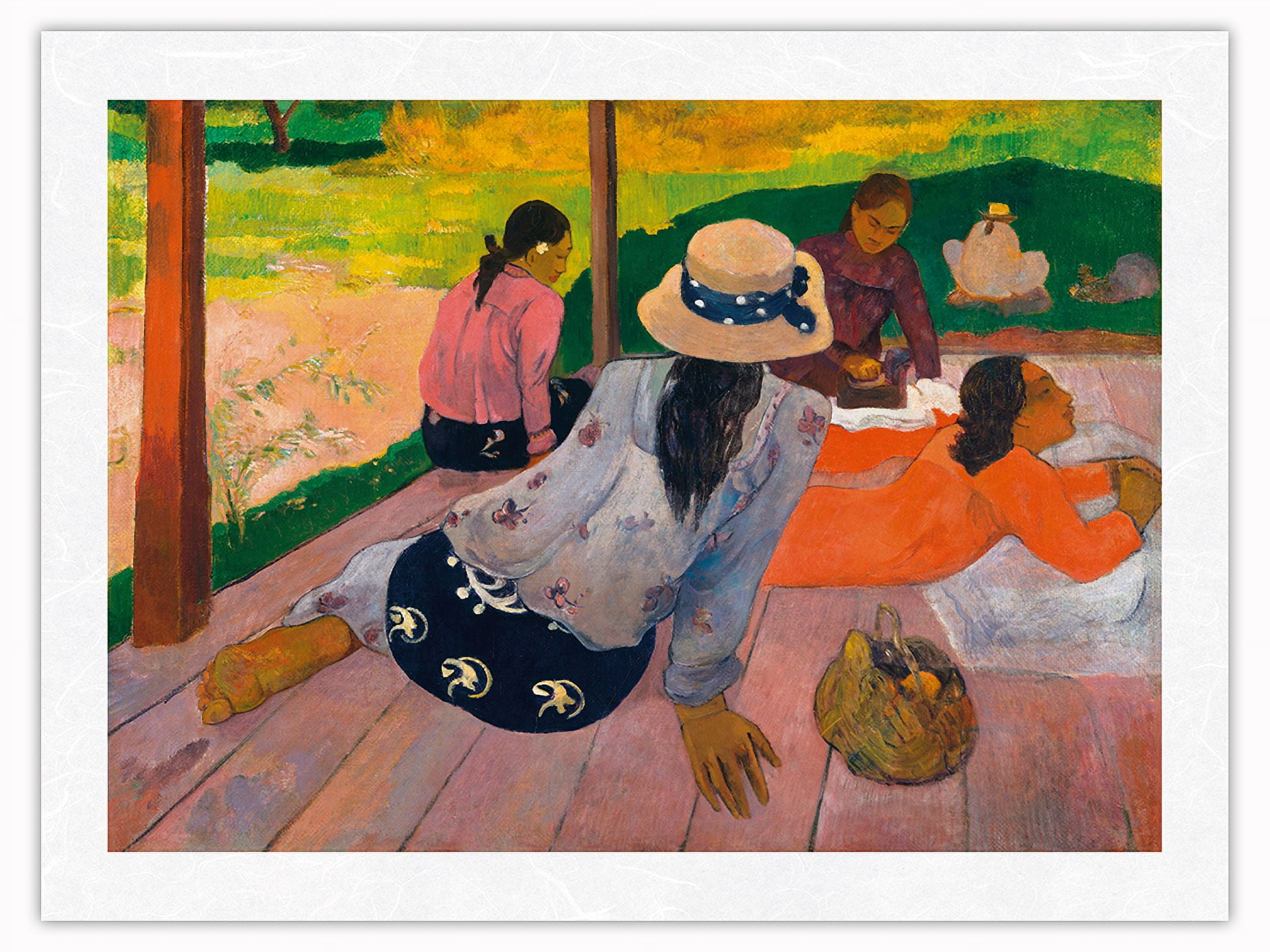 The Siesta - Tahitian Women - From an Original Color Painting by Paul ...