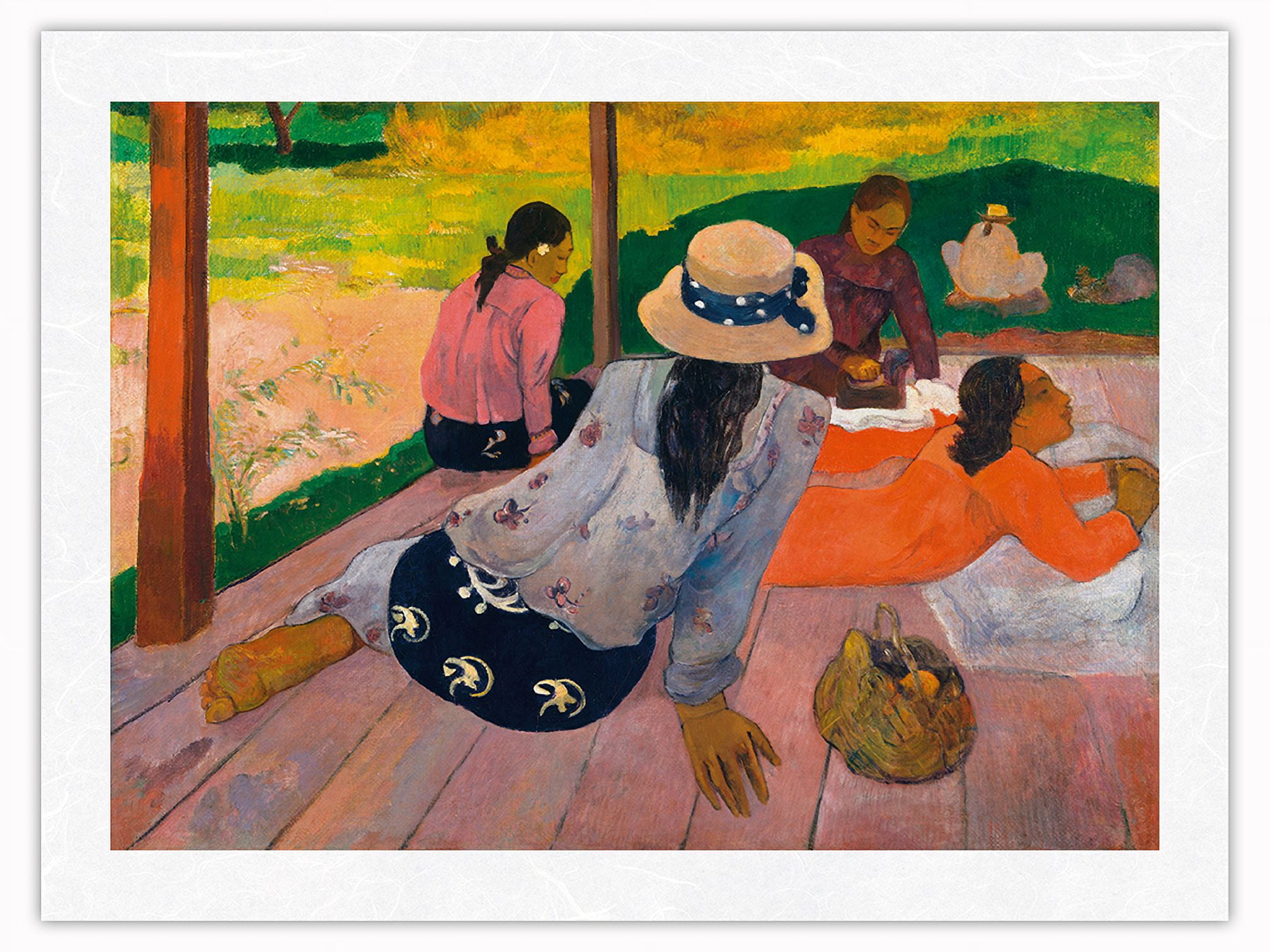 The Siesta - Tahitian Women - From an Original Color Painting by Paul ...