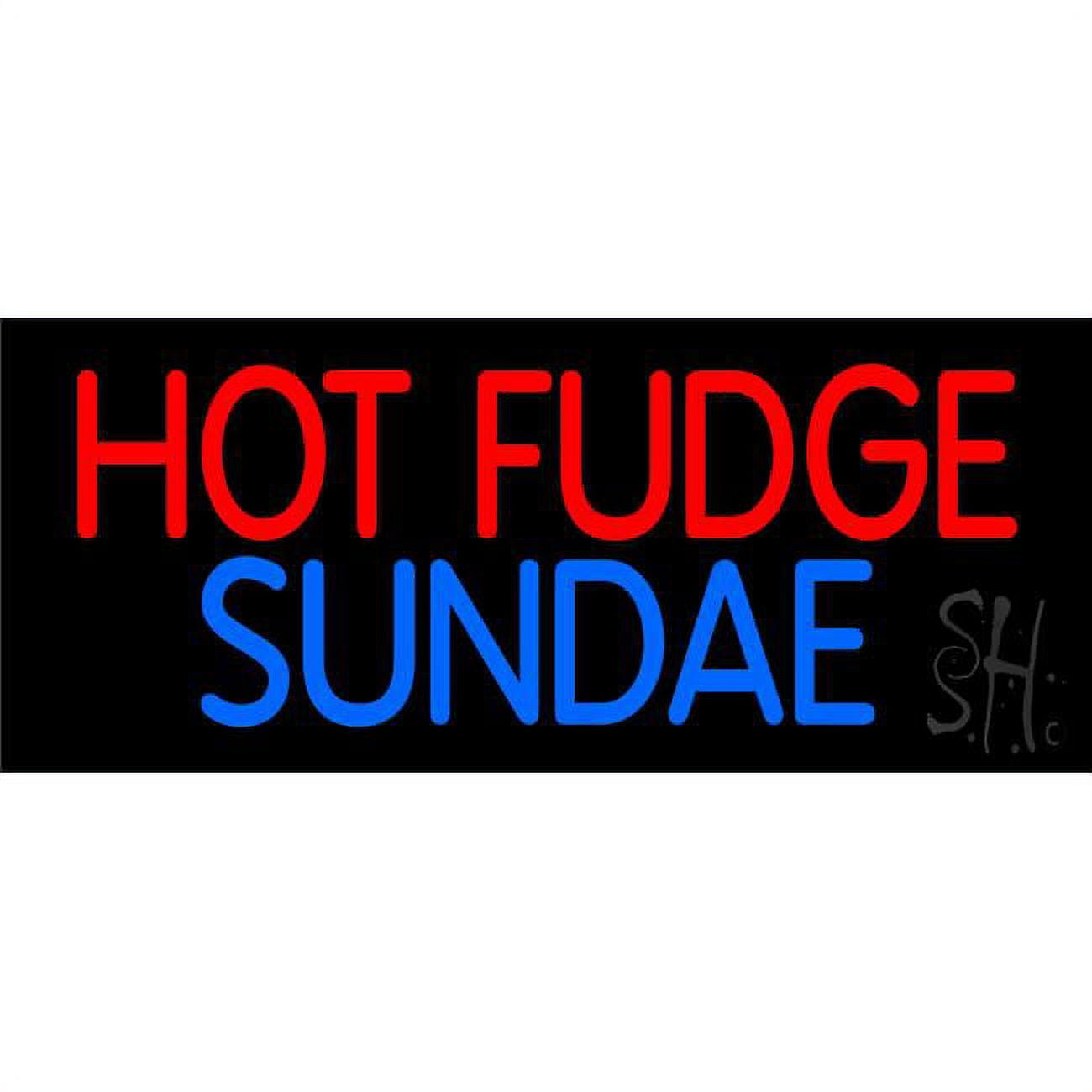 The Sign Store N105-13545 Hot Fudge Sundae Neon Sign, 10 x 24 x 3 inch ...