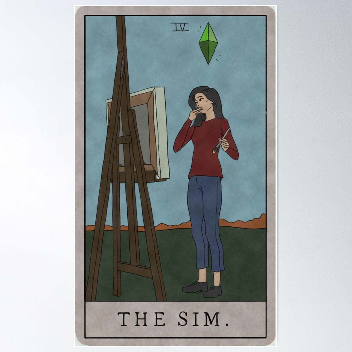 The Sim Poster Wall Art, Modern Wall Decor For Living Room Bedroom ...