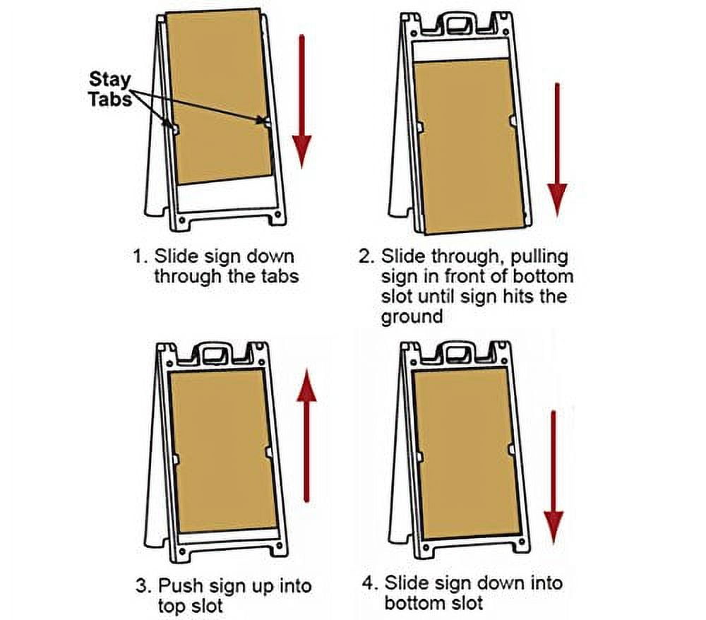 The "Simpo Square 24" Portable Sign Stand in BLACK - Walmart.com