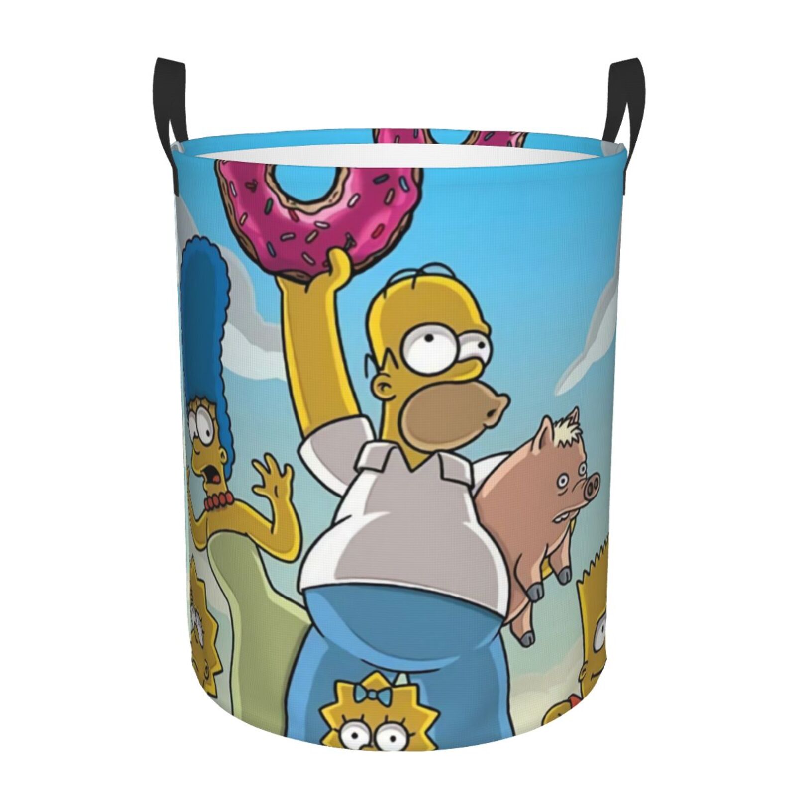 The Simpson Large Foldable Laundry Basket, Clothes Organizer ...