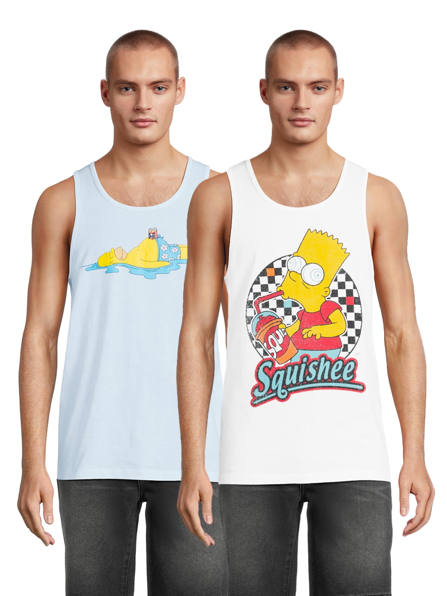 The Simpsons Homer Graphic Tank Top 2-Pack - Size S-3XL - Walmart.com
