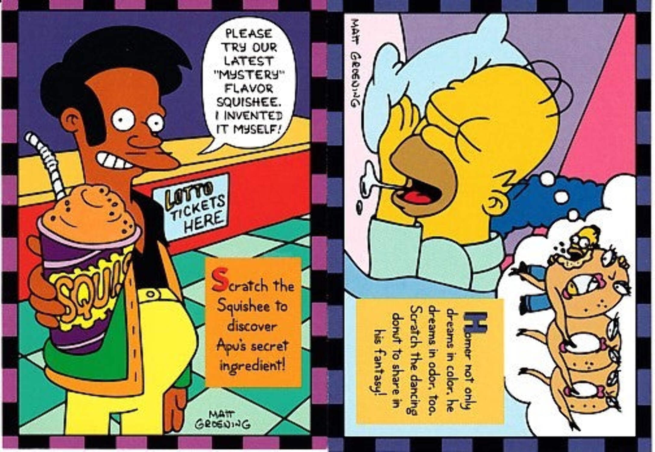 Collectible The Simpsons 1994 SkyBox Series 2 lot of 2 Smell-O-Rama ...