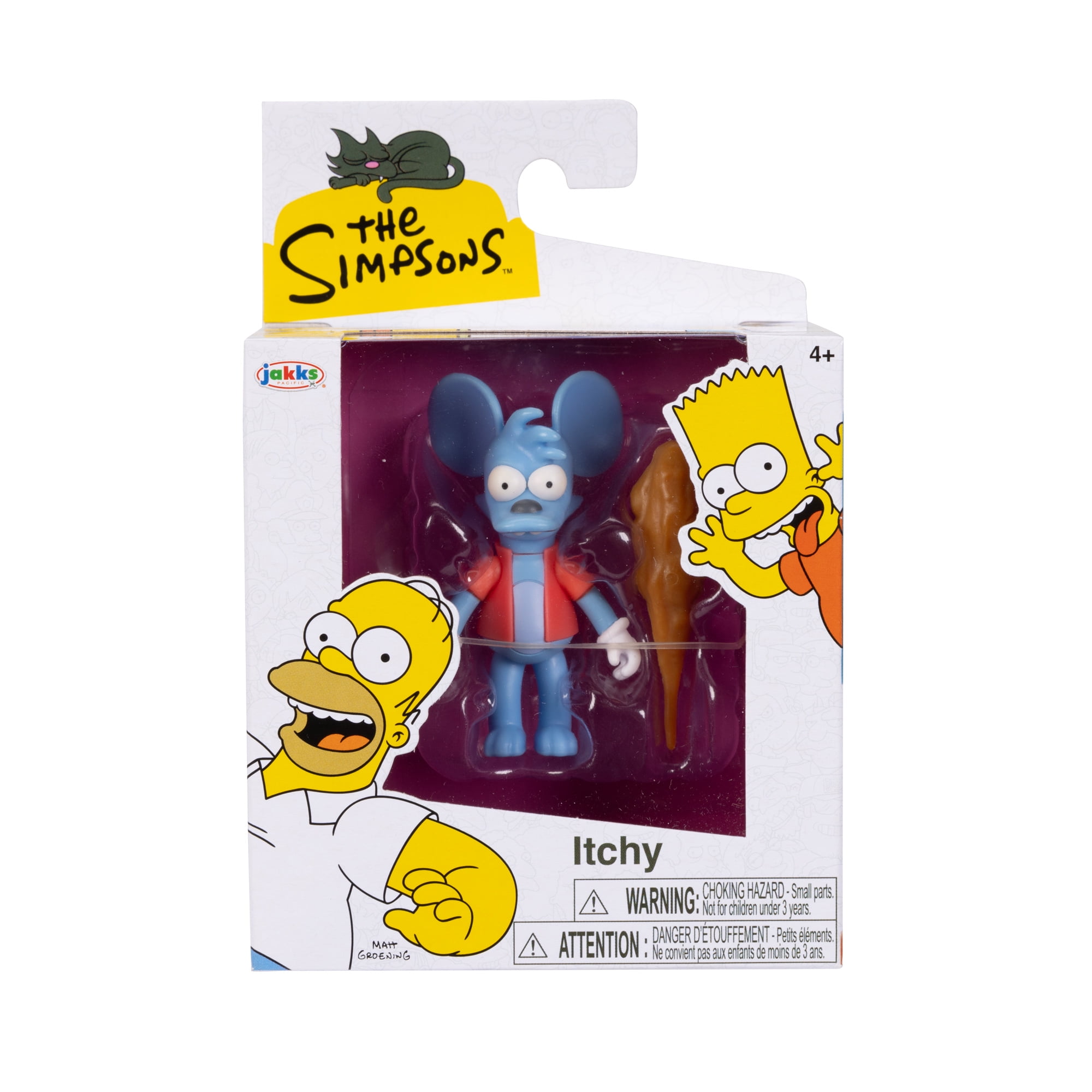 The Simpsons 2.5 inch Tall Scaled Collectible Itchy with Club Action ...