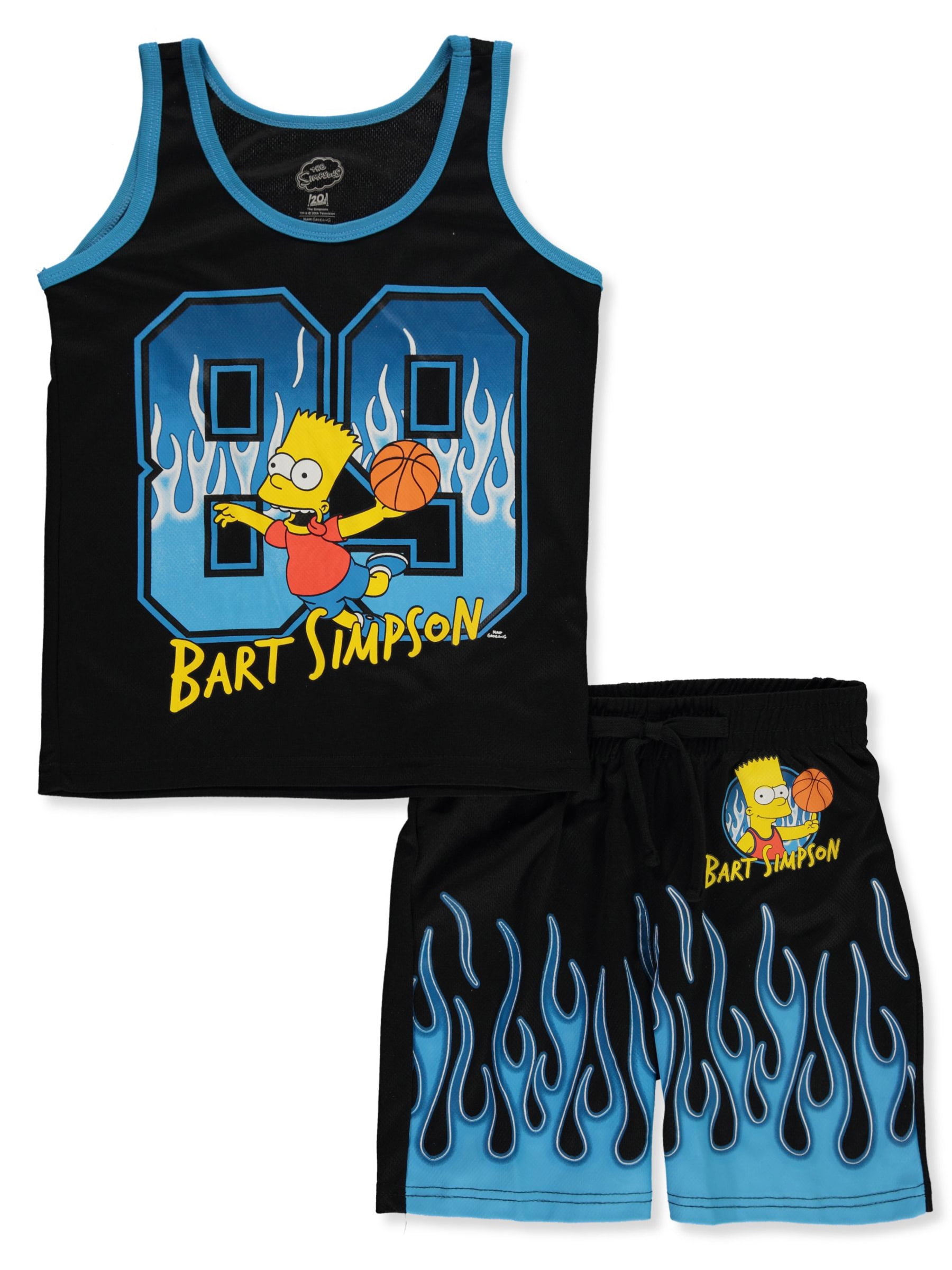 The Simpsons 2-Piece Basketball Shorts Set Outfit - black, 18 - 20 (Big ...