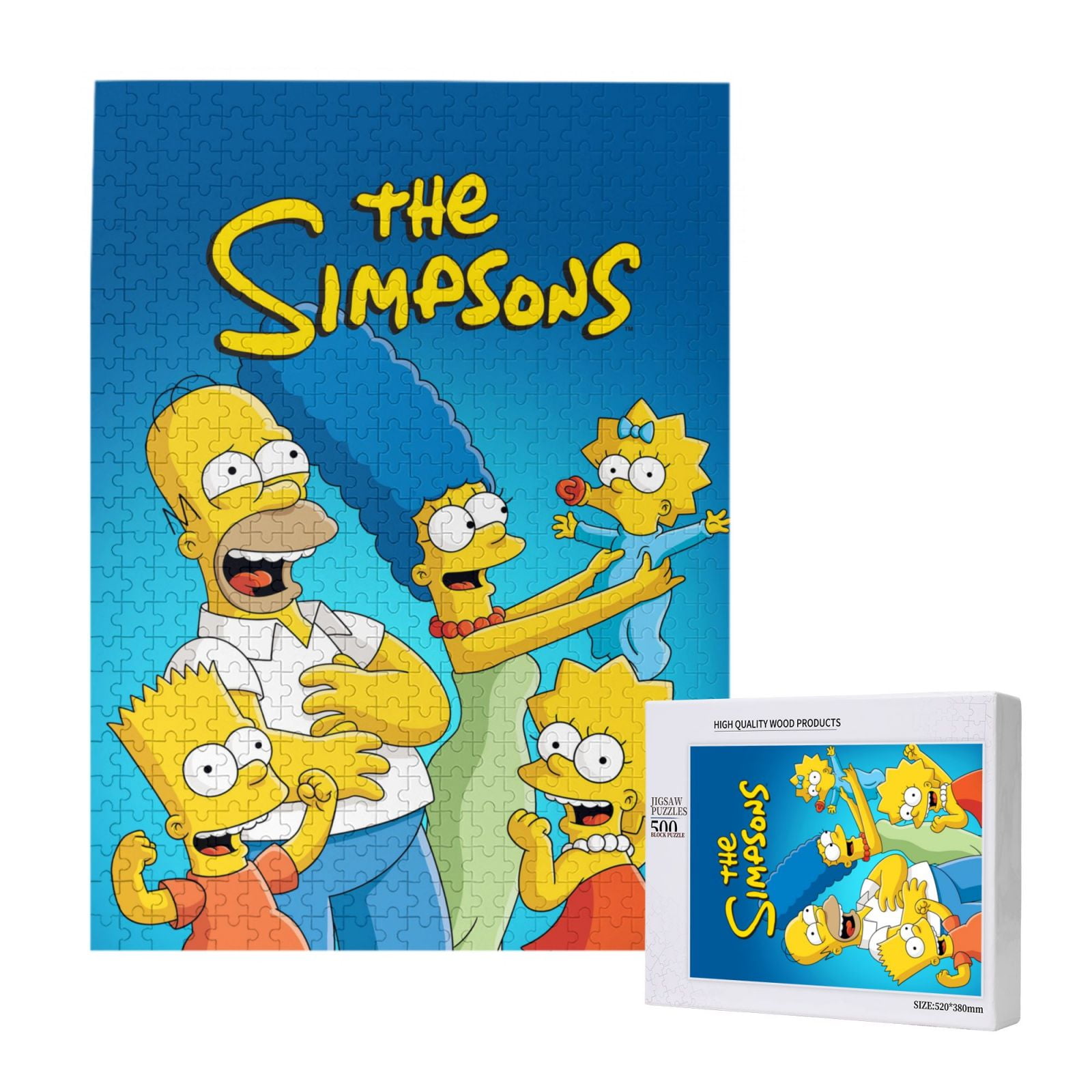 The Simpsons 500 Pieces Of Wooden Fun Puzzle Art As Gifts For Brain ...