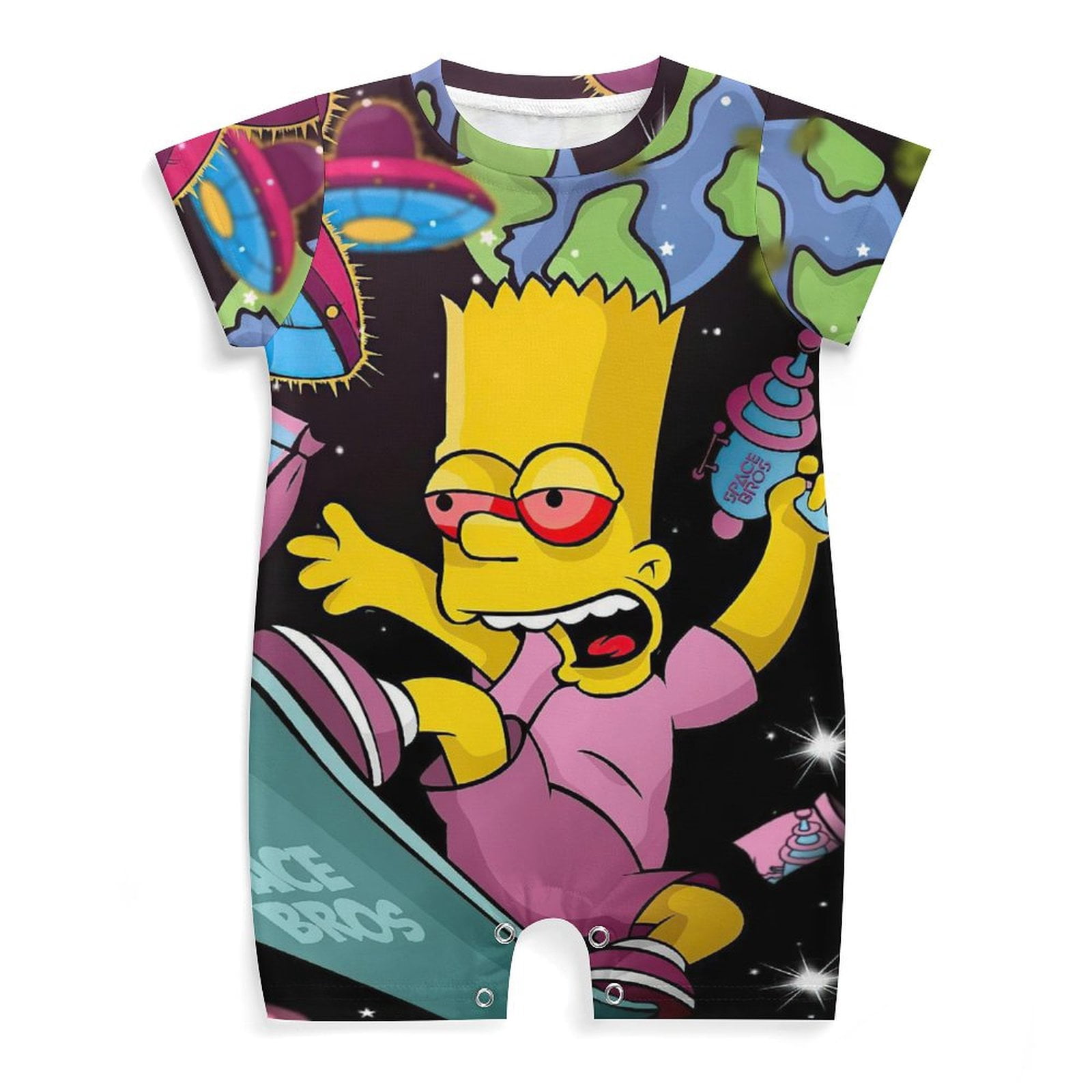 The Simpsons Baby Boy Girl Short Sleeve Romper Clothing Set Print ...