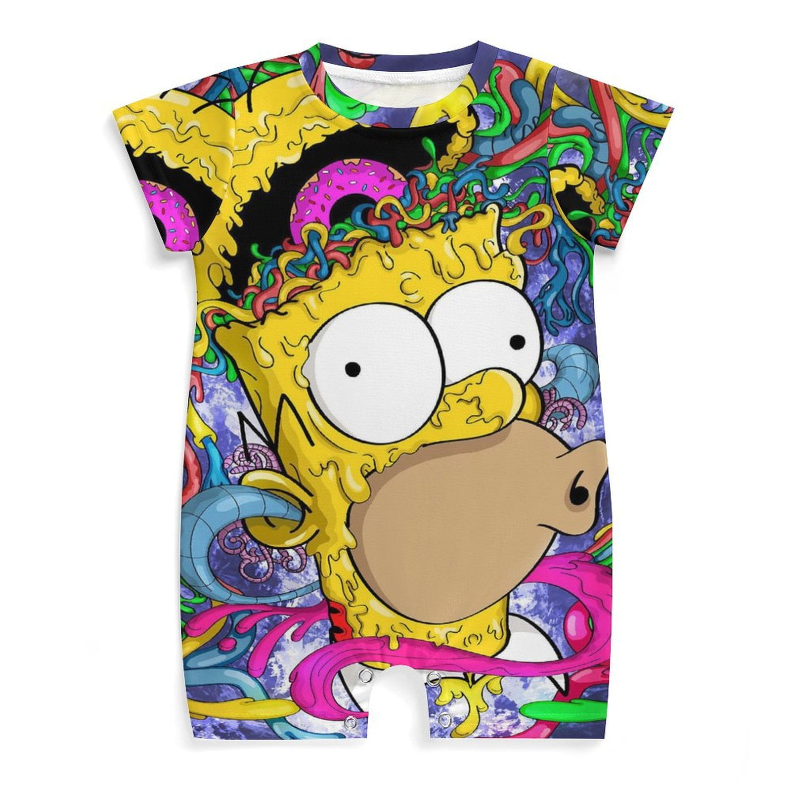 The Simpsons Baby Boy Girl Short Sleeve Romper Clothing Set Print ...