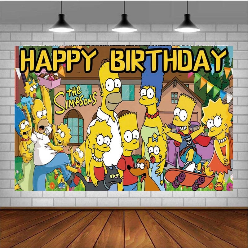 Simpson Post Wall Decor Birthday Banner Backdrop Background Party ...