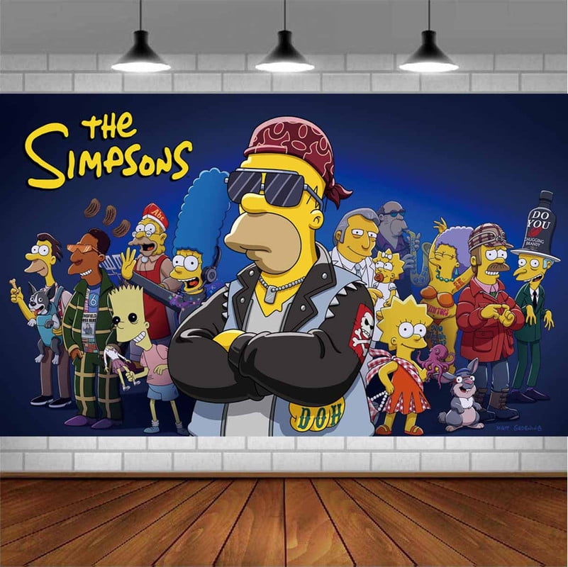 The Simpsons Backdrop Banner Party Supplies Poster Movie Theme ...