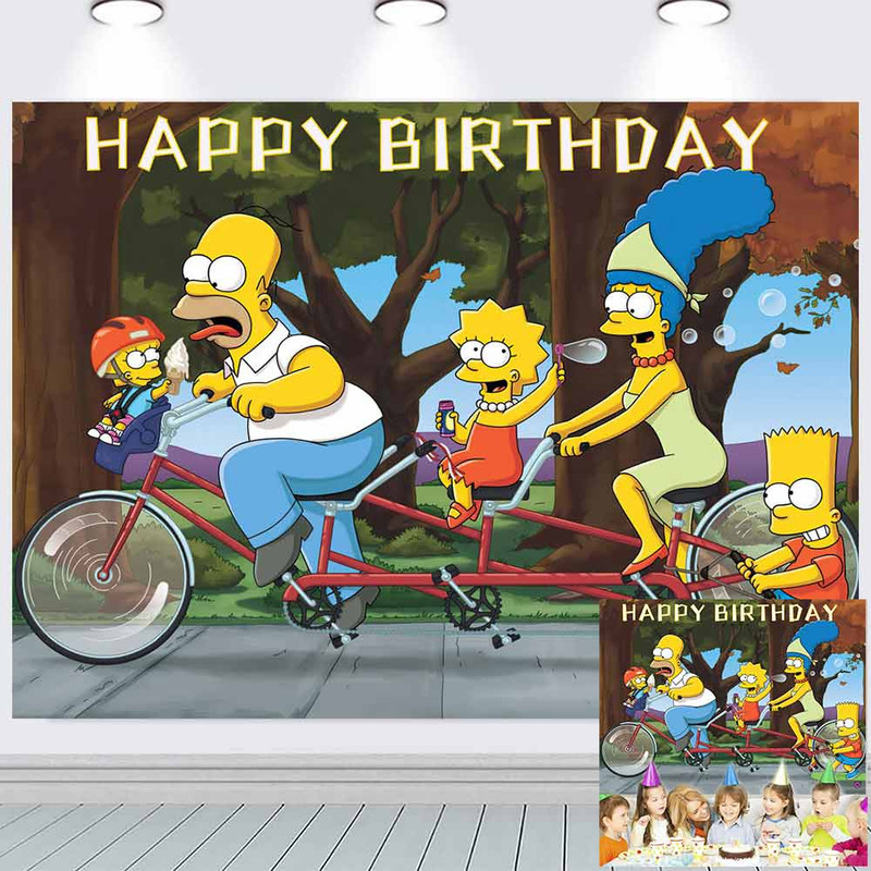 The Simpsons Backdrop Banner Party Supplies Poster Movie Theme ...