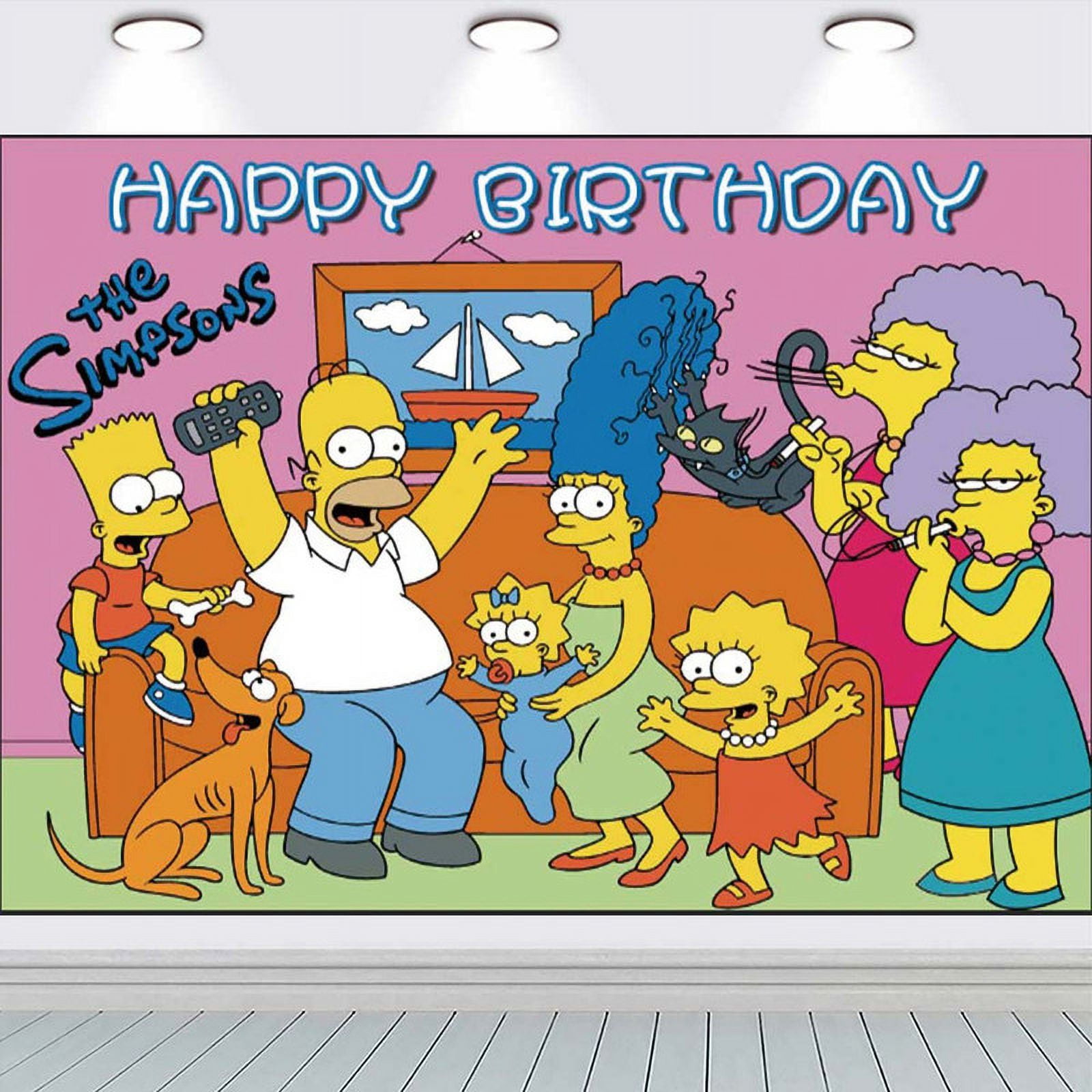 The Simpsons Backdrop Banner Party Supplies Taspestry Wall Decor Post ...