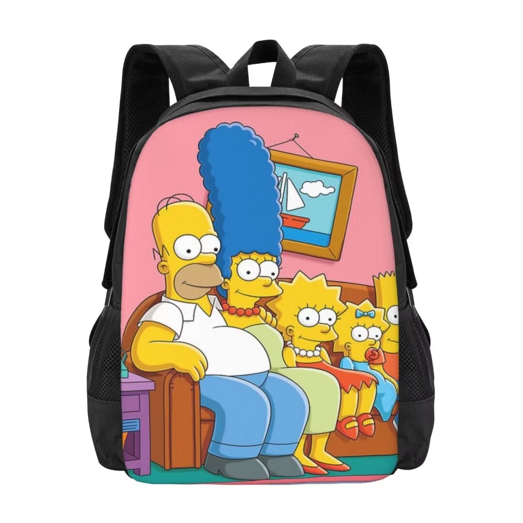 The Simpsons Backpack Lightweight Durable Anime Laptop Backpack Travel ...
