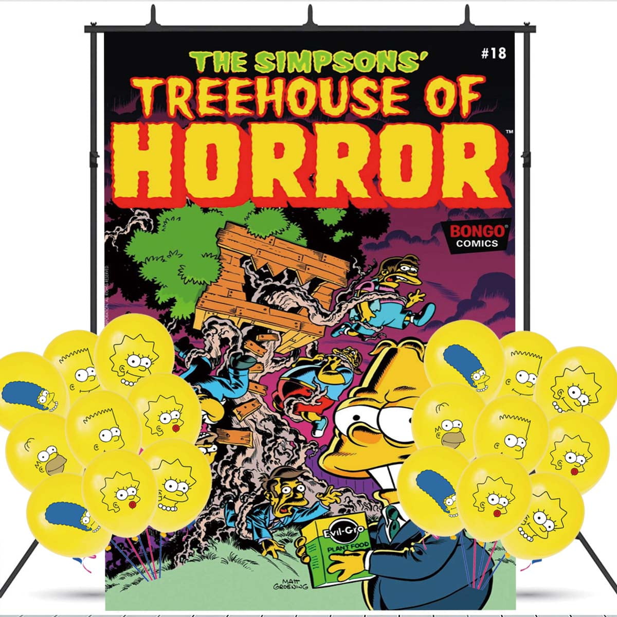 The Simpsons Banner Backdrop Background Birthday Balloons Party ...
