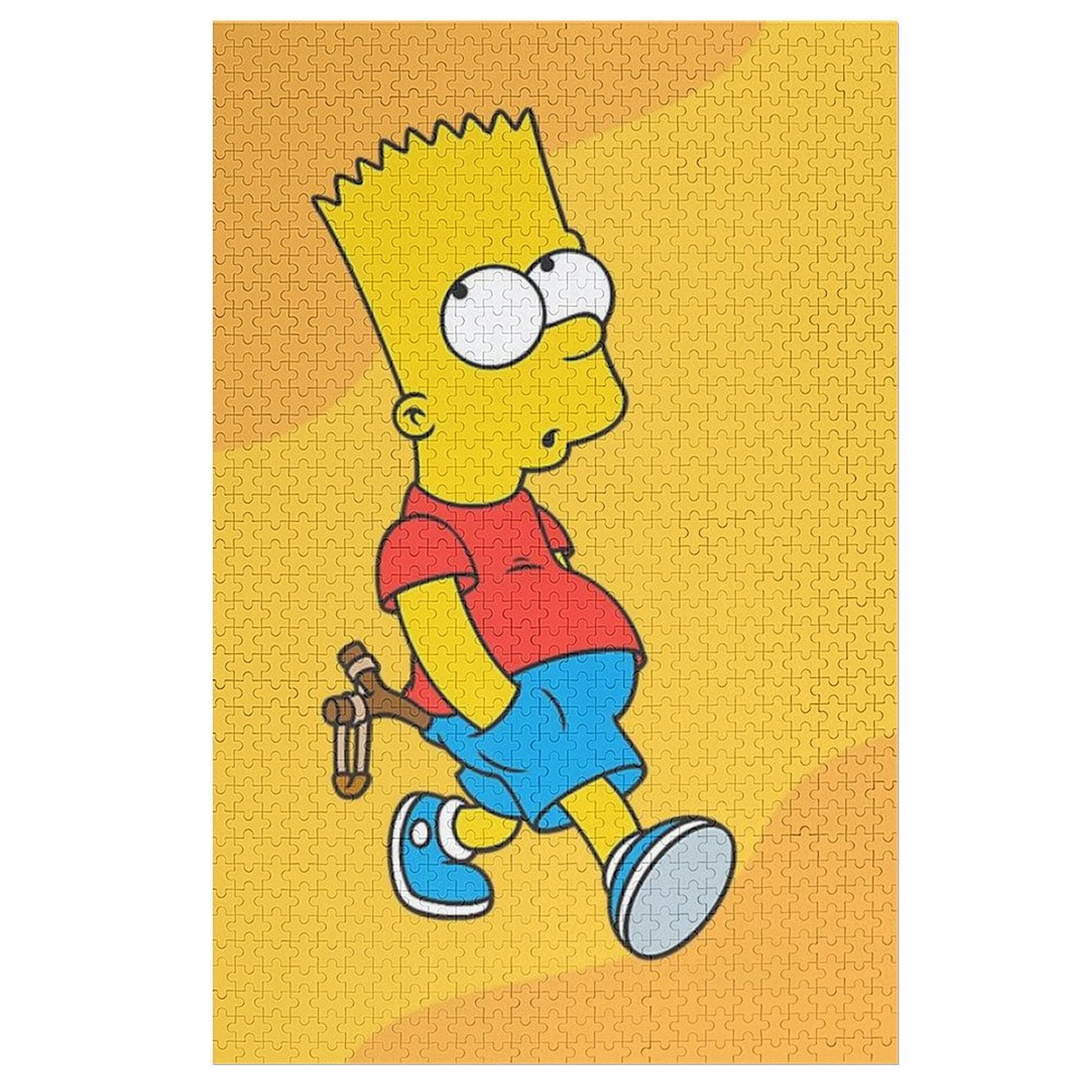 The Simpsons Bart Cartoon Wooden Puzzle Home Decoration Interlocking ...