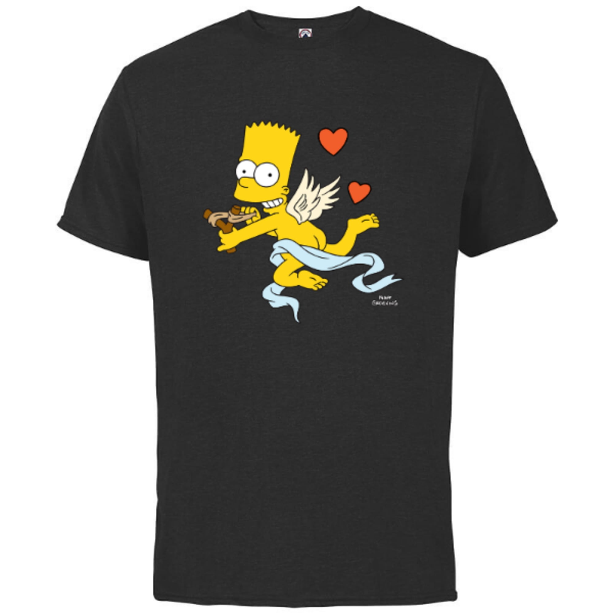 The Simpsons Bart Cherub Slingshot Cupid - Short Sleeve Cotton T-Shirt ...